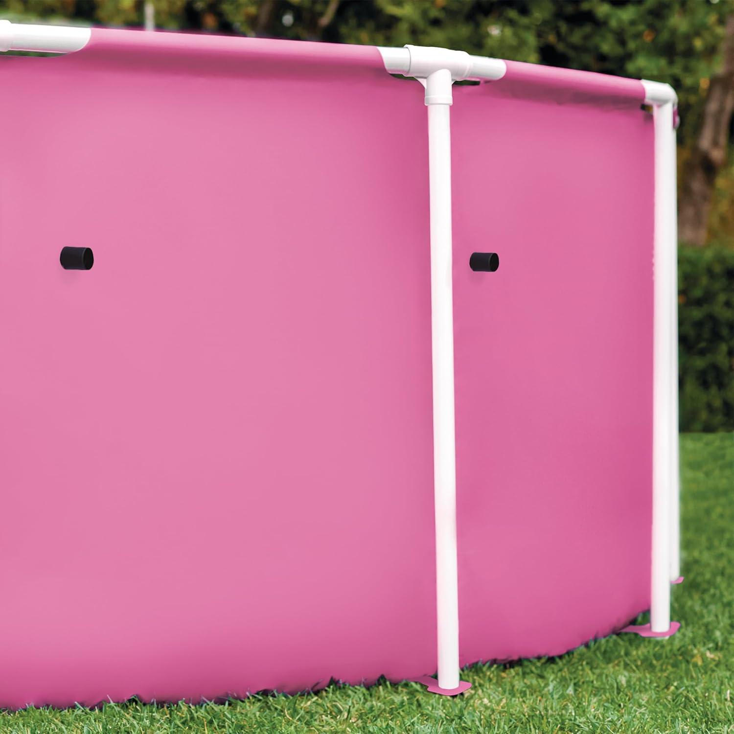 INTEX 28290EP 8Ft X 30In Pink Metal Frame Above Ground Swimming Pool(8 ...