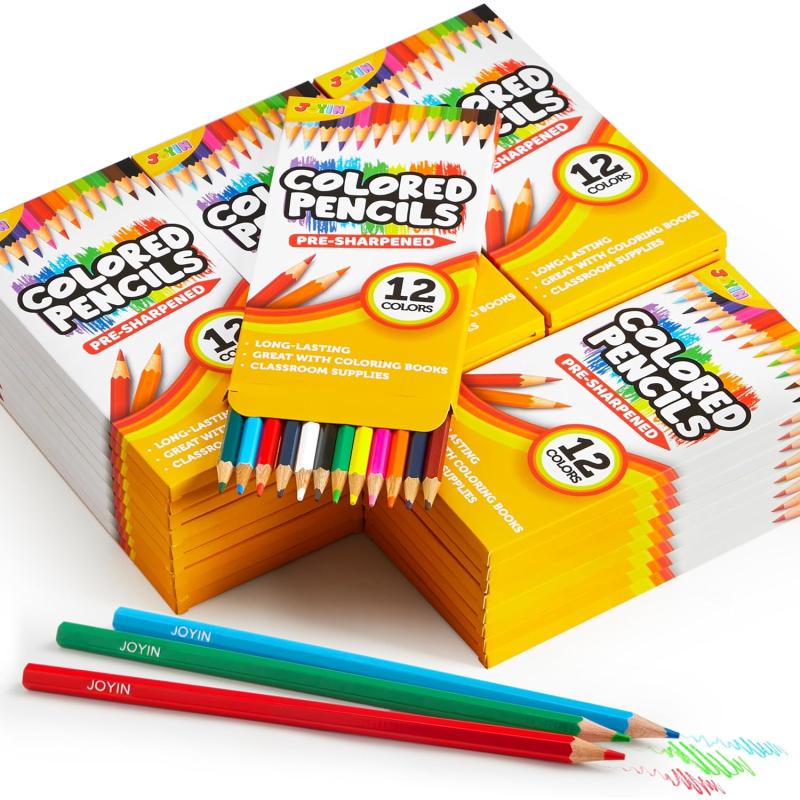 JOYIN 432 Count Colored Pencils Bulk, Pre-sharpened Colored Pencils for ...