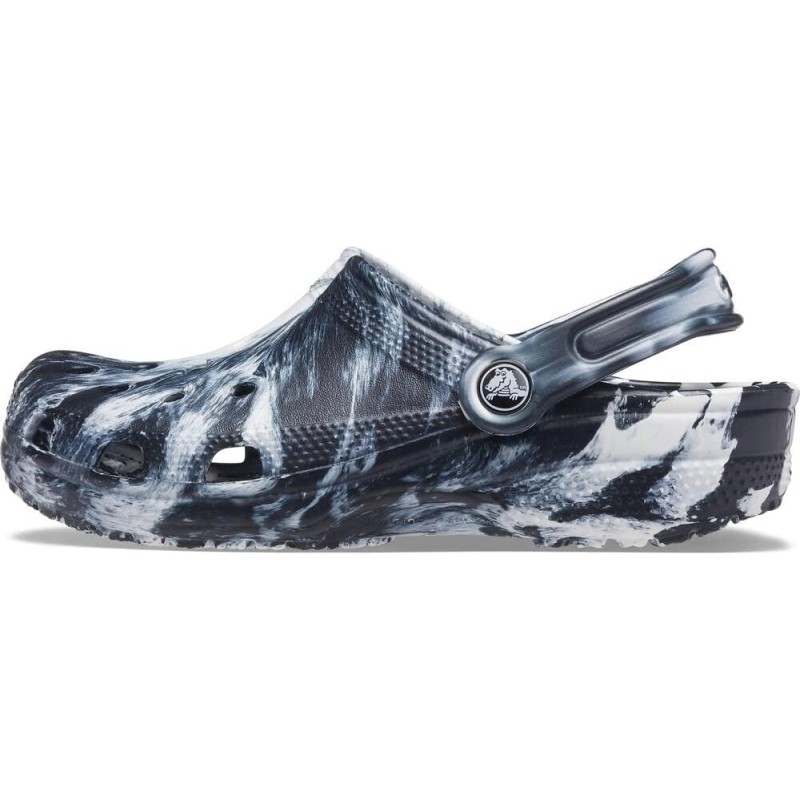 Crocs Unisex-Adult Marbled Clogs(White/Black) - Zappos Deals