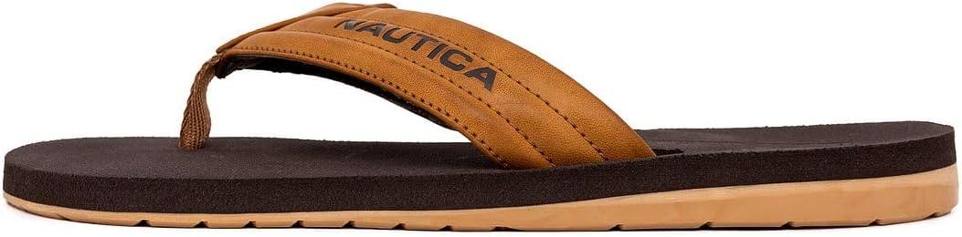 Nautica Men’s Flip Flop Shower Sandals Slides – Comfortable Waterproof ...