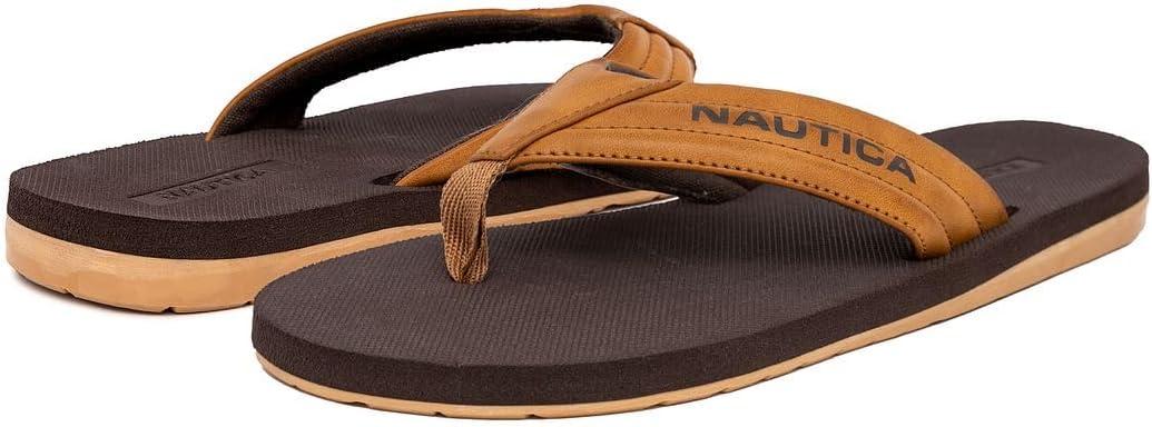 Nautica Men’s Flip Flop Shower Sandals Slides – Comfortable Waterproof ...
