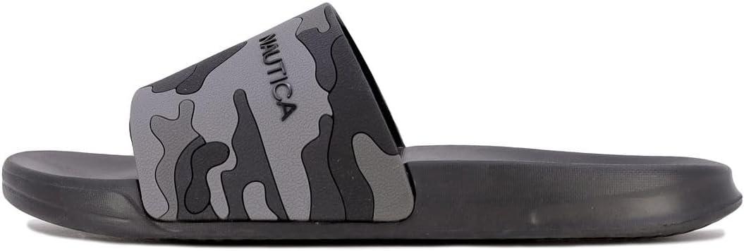 Nautica Men’s Slip-On Slide Sandals(Black Camo Callo) - Nautica Sales