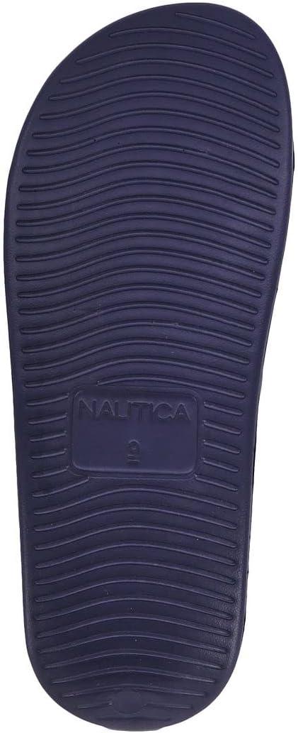 Nautica Men’s Slip-On Slide Sandals(Bower Clear-red White Blue ...