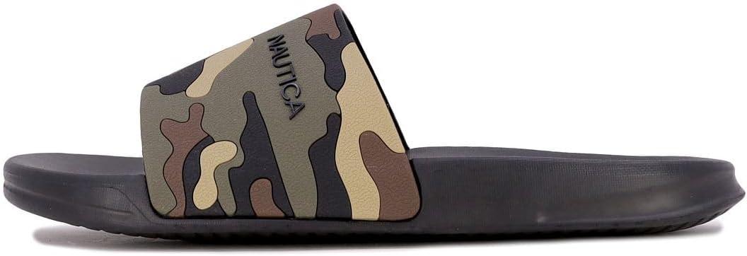 Nautica Men’s Slip-On Slide Sandals(Olive Camo Callo) - Nautica Sales