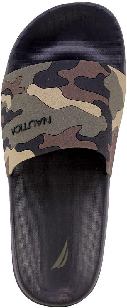 Nautica Men’s Slip-On Slide Sandals(Olive Camo Callo) - Nautica Sales