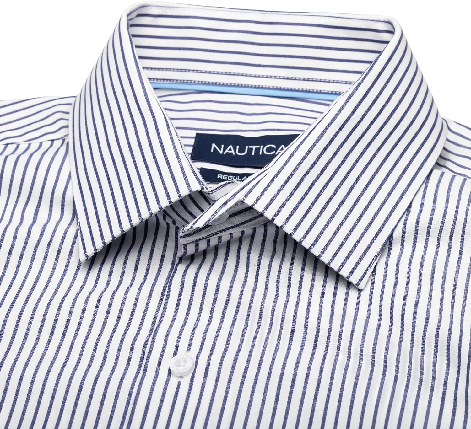 NAUTICA Slim Fit 100% Cotton Mens Dress Shirts Long Sleeve Wrinkle ...