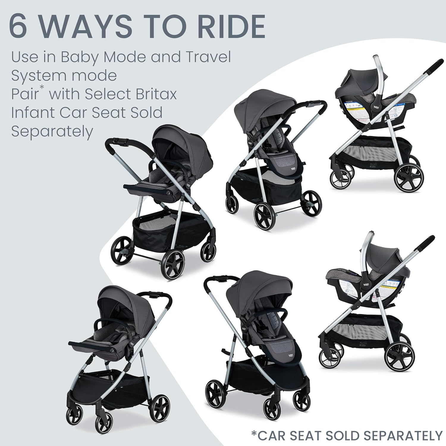 Britax Grove™ Modular Stroller, Lightweight Stroller with CozyFit ...
